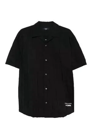 Comme Des Garçons Crinkled-finish Shirt - Black