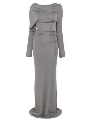 AYA MUSE One-shoulder Maxi Dress - Grey