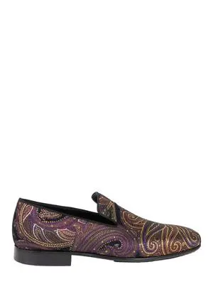 Etro Paisley-jacquard Loafers - Gold