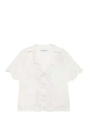 SELF-PORTRAIT Embroidered Shirt - White