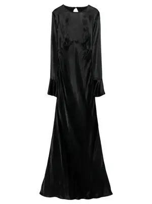 MOOS STUDIO Satin Maxi Dress - Black