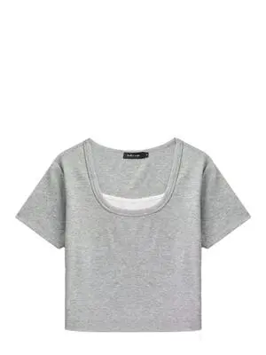 TOUT A COUP Layered T-shirt - Grey