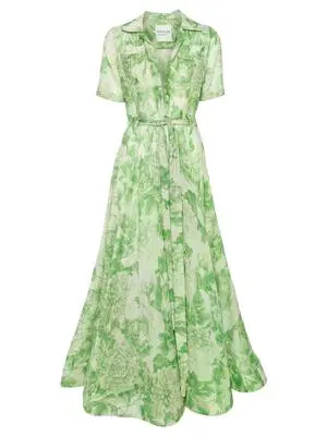 MOOS STUDIO Botanica Maxi Dress - Green