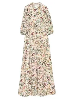 MOOS STUDIO Jardin De Fleurs Maxi Dress - Neutrals
