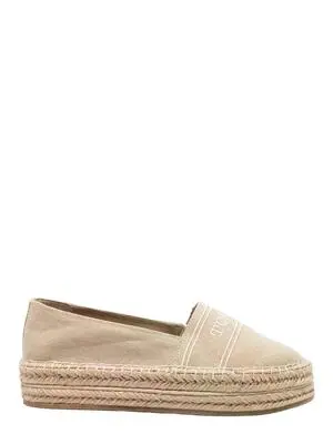 Tommy Hilfiger Logo-embroidered Espadrilles - Neutrals