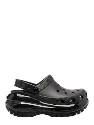 CROCS Perforated Platform Clogs - Black