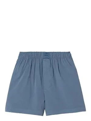 SKIMS Cotton-blend Poplin Board Shorts - Blue