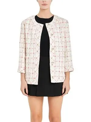 English Factory Tweed Boxy Jacket - Multi