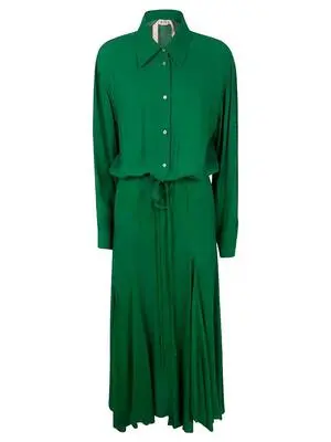 N°21 Belted Shirtdress - Green