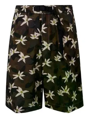 WHITE SAND Printed Shorts - Green