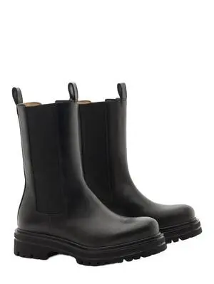 SCAROSSO Naomi Chelsea Boots - Black - Calf