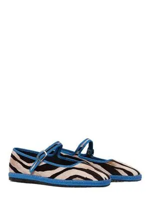 SCAROSSO Petra Velvet Slippers - Animal Print - Velvet