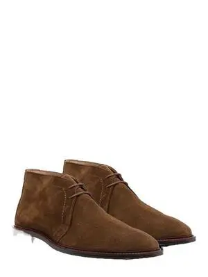 SCAROSSO Gary Ankle Boots - Tobacco - Suede