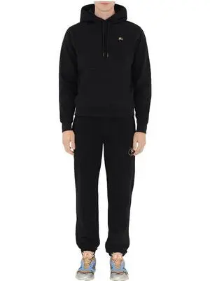 Burberry Knight Stamp Cotton Jogging Pants - Black