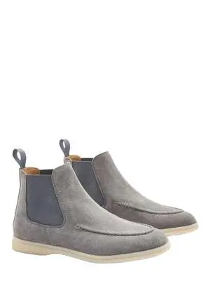 SCAROSSO Eugenia Chelsea Boots Grey - Suede Leather