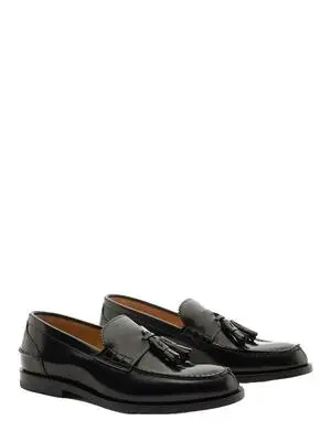 SCAROSSO Ralphine Tassel Loafer Black - Brushed Calf