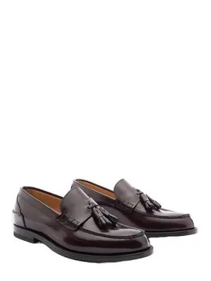 SCAROSSO Ralphine Tassel Loafer Burgundy - Brushed Calf