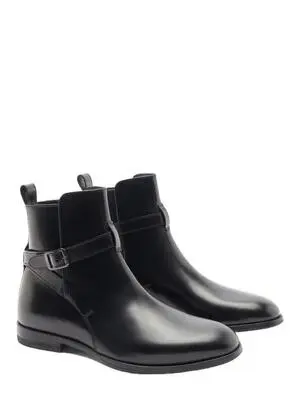 SCAROSSO Lara Jodhpur Boots Black - Calf
