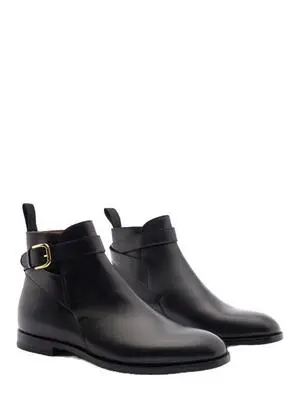 SCAROSSO Taylor Jodhpur Boots - Black - Calf