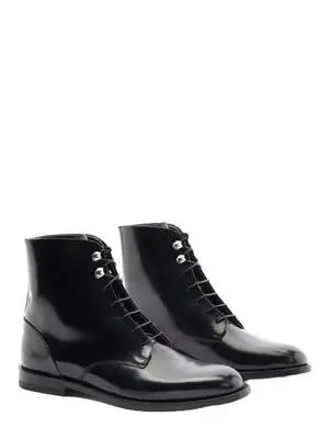 SCAROSSO Laced Boots - Black Calf