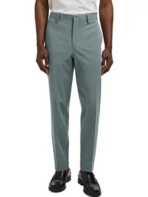 Mango Super Slim Fit Stretch Suit Pants - Aqua Green