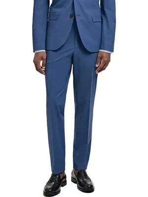 Mango MANGO Super Slim Fit Stretch Suit Pants Blue