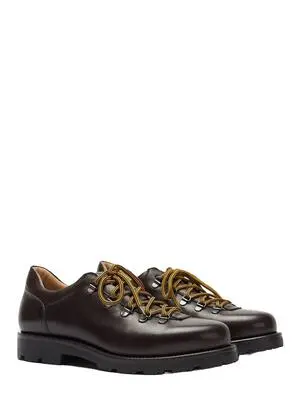 SCAROSSO Eddy Lace Up Boots - Brown - Calf