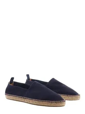 SCAROSSO Suede Espadrilles With Rope Sole - Blue - Suede