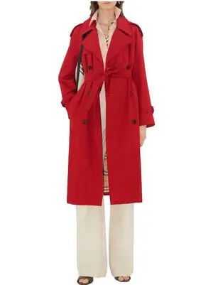 Burberry Long Castleford Trench Coat - Currant