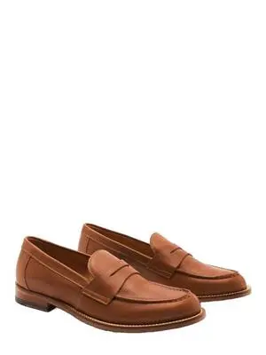 SCAROSSO Harper Loafers - Light Brown - Calf
