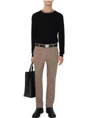Burberry Cotton Twill Chinos - Clay Brown