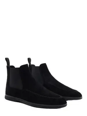 SCAROSSO Eugenio Chelsea Boots Black - Suede