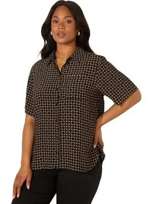 LIVE UNLIMITED Viscose Shirt - Geo Print