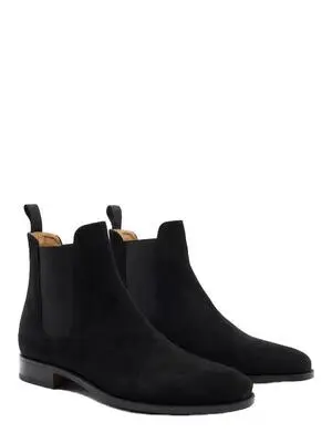 SCAROSSO Giancarlo Chelsea Boots - Black - Suede