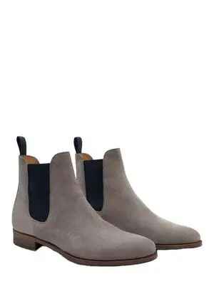SCAROSSO Giancarlo Chelsea Boots - Taupe Suede