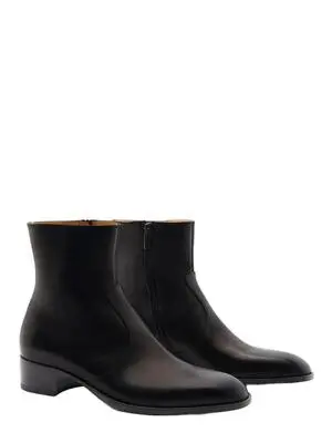 SCAROSSO Warren Ankle Boots - Black - Calf