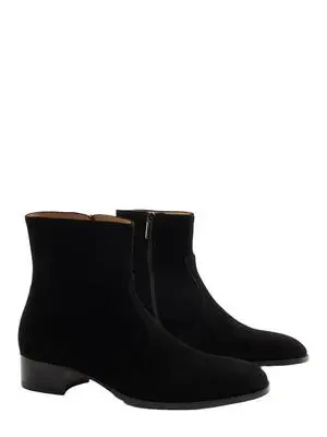 SCAROSSO Warren Ankle Boots Black - Suede