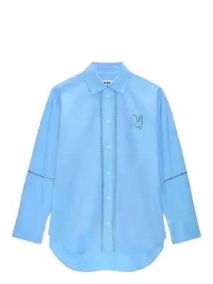 MSGM Cotton Button-down Shirt - Blue