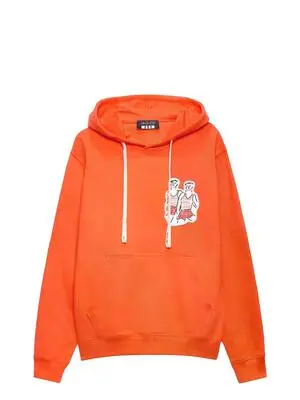 MSGM Cotton Hoodie - Orange