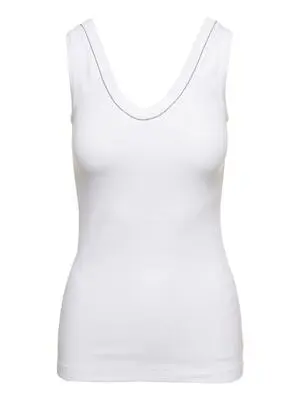 BRUNELLO CUCINELLI Tank Top With Monile Detail