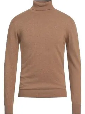 BERNA Turtleneck Knit Top - Beige
