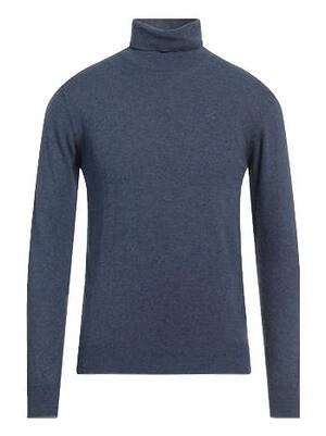 BERNA Turtleneck Knit Top - Navy