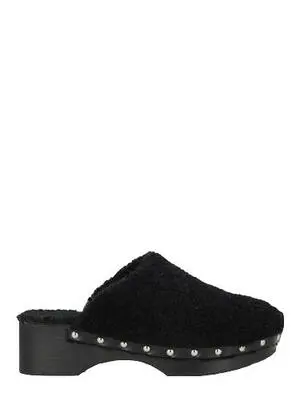 ZEUS + DIONE X ANCIENT GREEK SANDALS Shearling Mules - Black