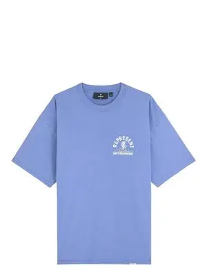 REPRESENT Competition Logo-printed Cotton T-shirt - Blue