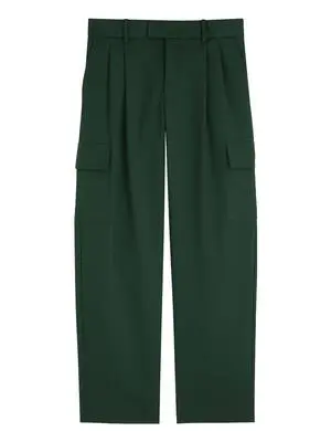 Drole De Monsieur Woven Cargo Trousers - Dark Green
