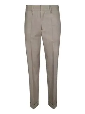 P.a.r.o.s.h Pleated Straight Trousers - Neutrals