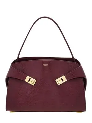 FERRAGAMO Hug Soft Shoulder Bag Violet