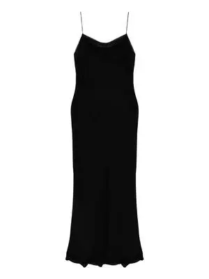 TOTEME Satin Slip Maxi Dress - Black