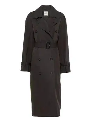TOTEME Double-breasted Trench Coat - Black
