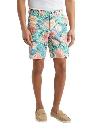 Tommy Bahama Chip Shot Positano Palms Stretch Ripstop Shorts - Lychee